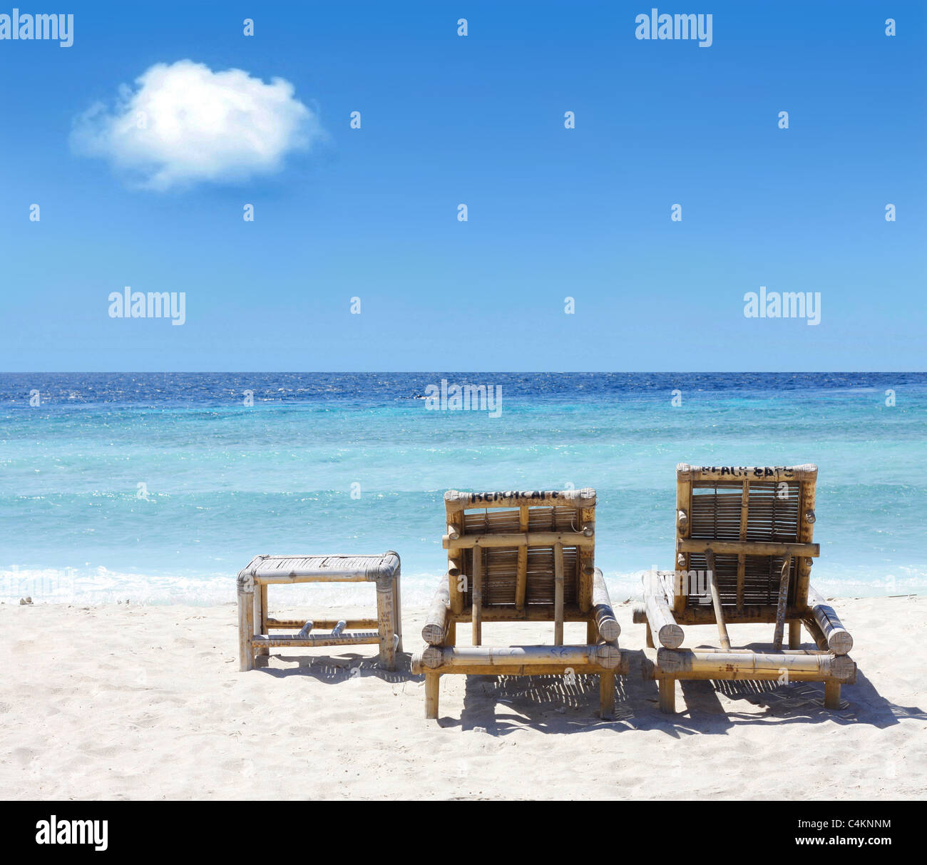 Beach chairs paradise recreation hi-res stock photography and images ...