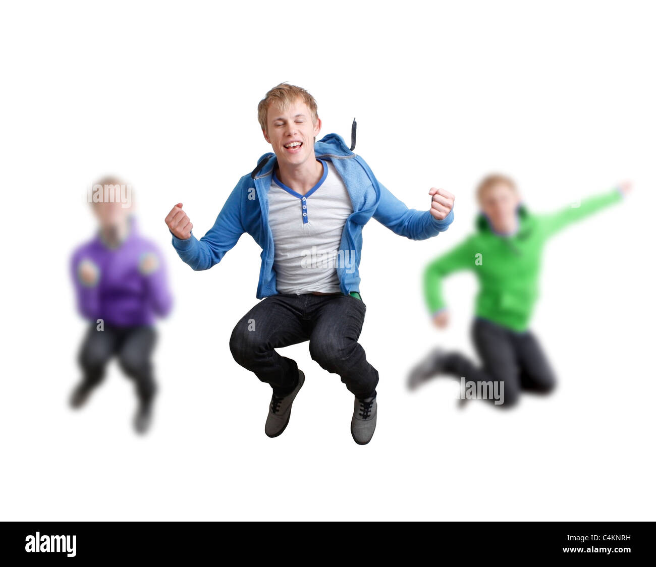 Teenagers jumping isolated hi-res stock photography and images - Alamy