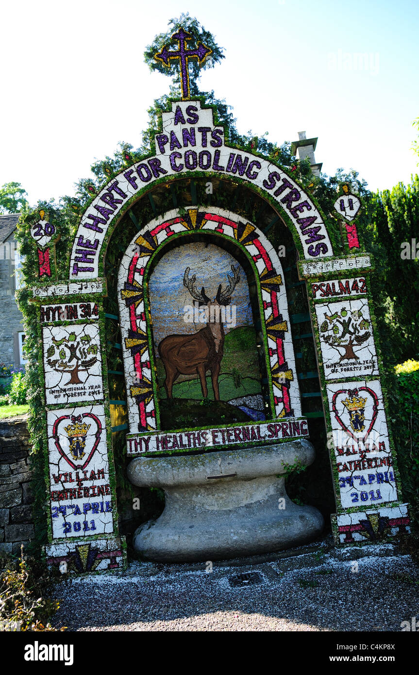 Tissington Well Dressing 2011.Derbyshire England Stock Photo - Alamy
