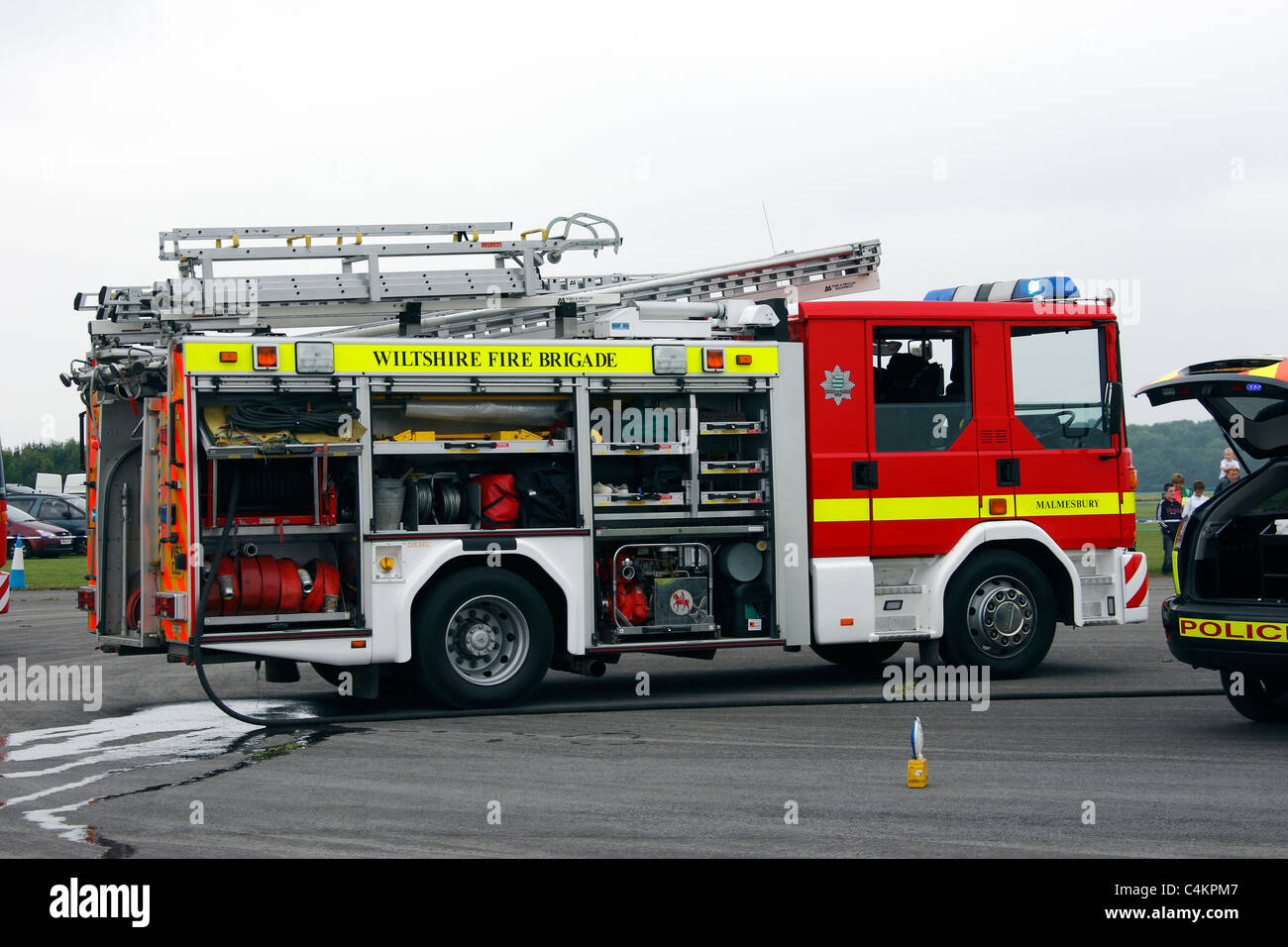 Dennis Sabre Water Tender Rescue Ladder Wiltshire Fire Brigade Stock ...
