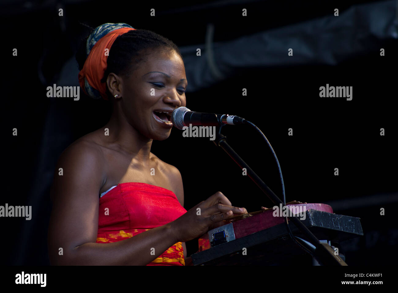 Kareyce Fotso, a singer from the Cameroon, performing at the 20th ...