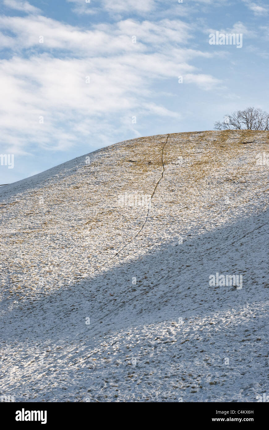 Natural Skyline Landscape of a Snowy Hill Stock Photo - Alamy
