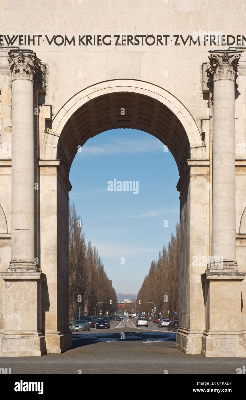 Siegestor as Historical Landmark in Munich Germany Stock Photo - Alamy