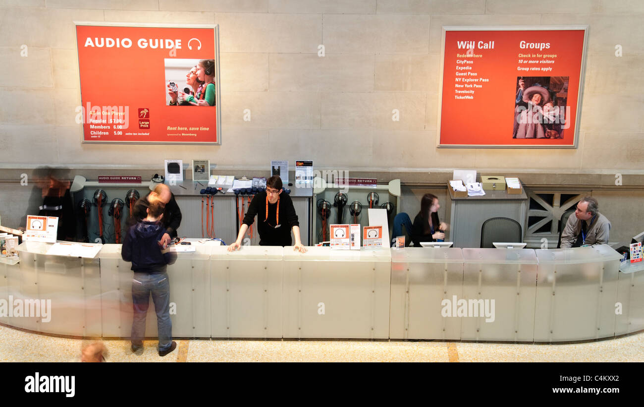 Grand Hall, Audio rental booth, Metropolitan Museum of Art, New York ...