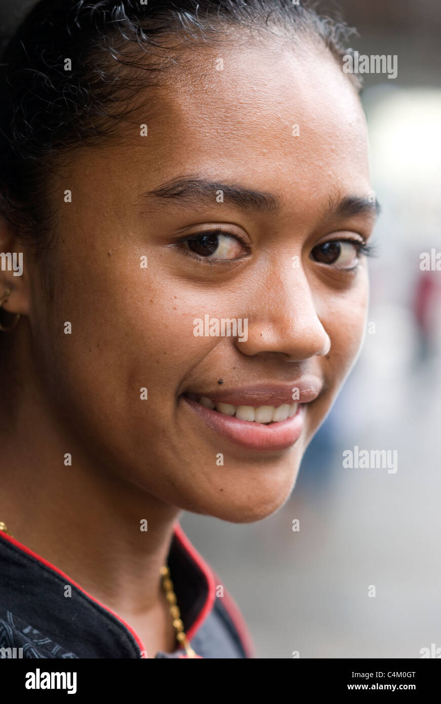 Pretty fijian woman hi-res stock photography and images - Alamy