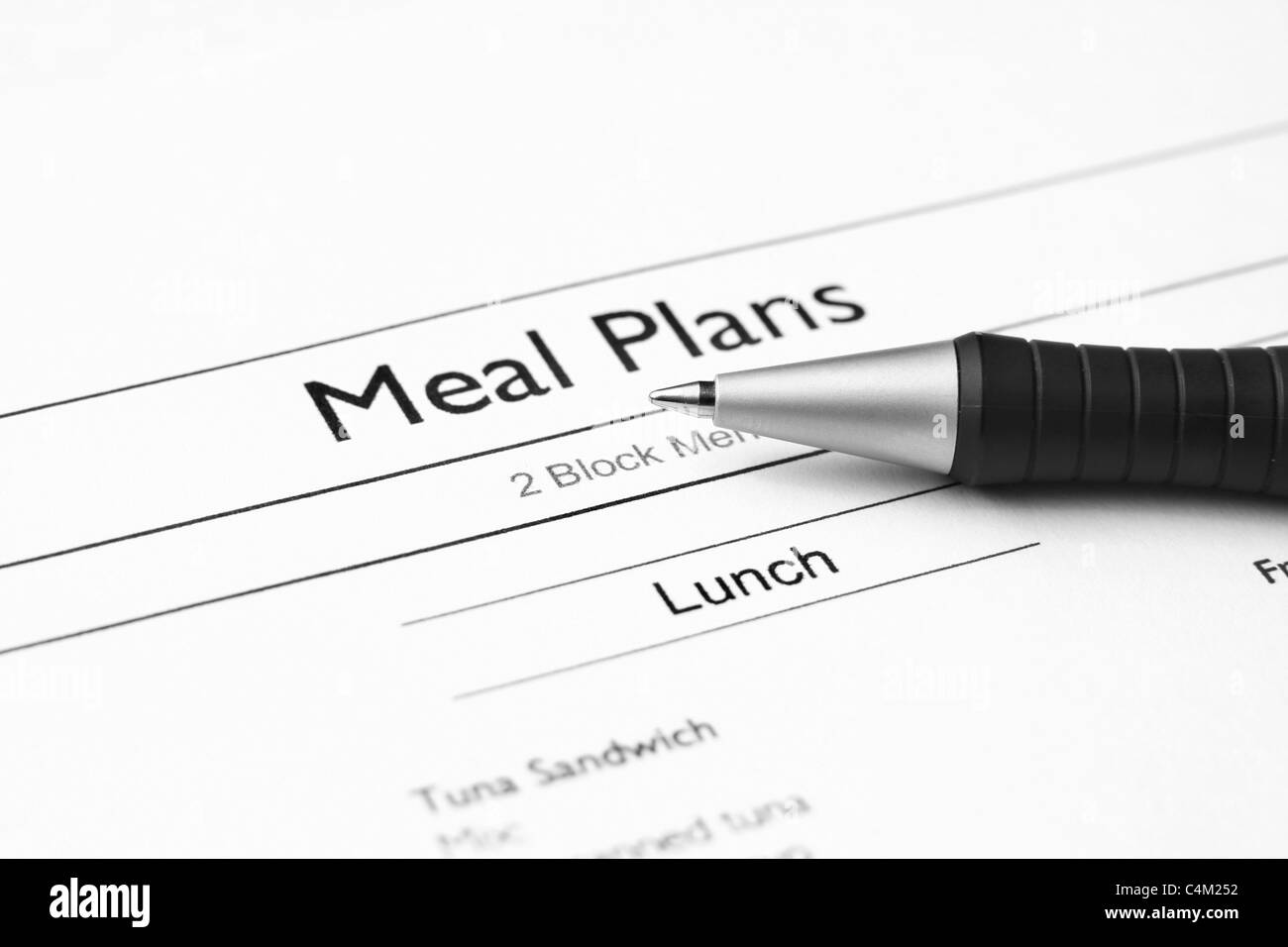 Recipe form Black and White Stock Photos & Images - Alamy