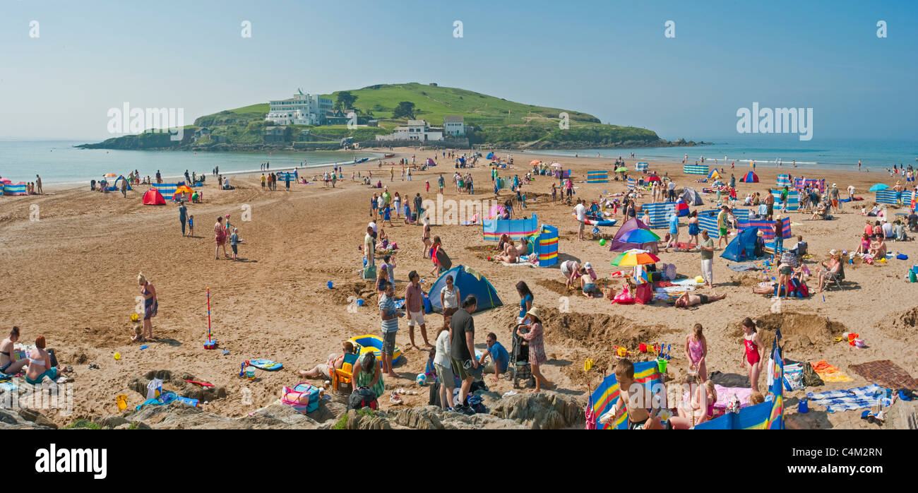 Family windbreak devon hi-res stock photography and images - Alamy
