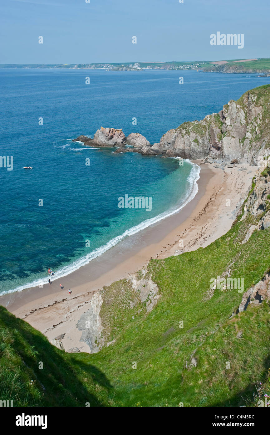 Beacon Point in Devon showing the beauty of the Devon coastline and ...