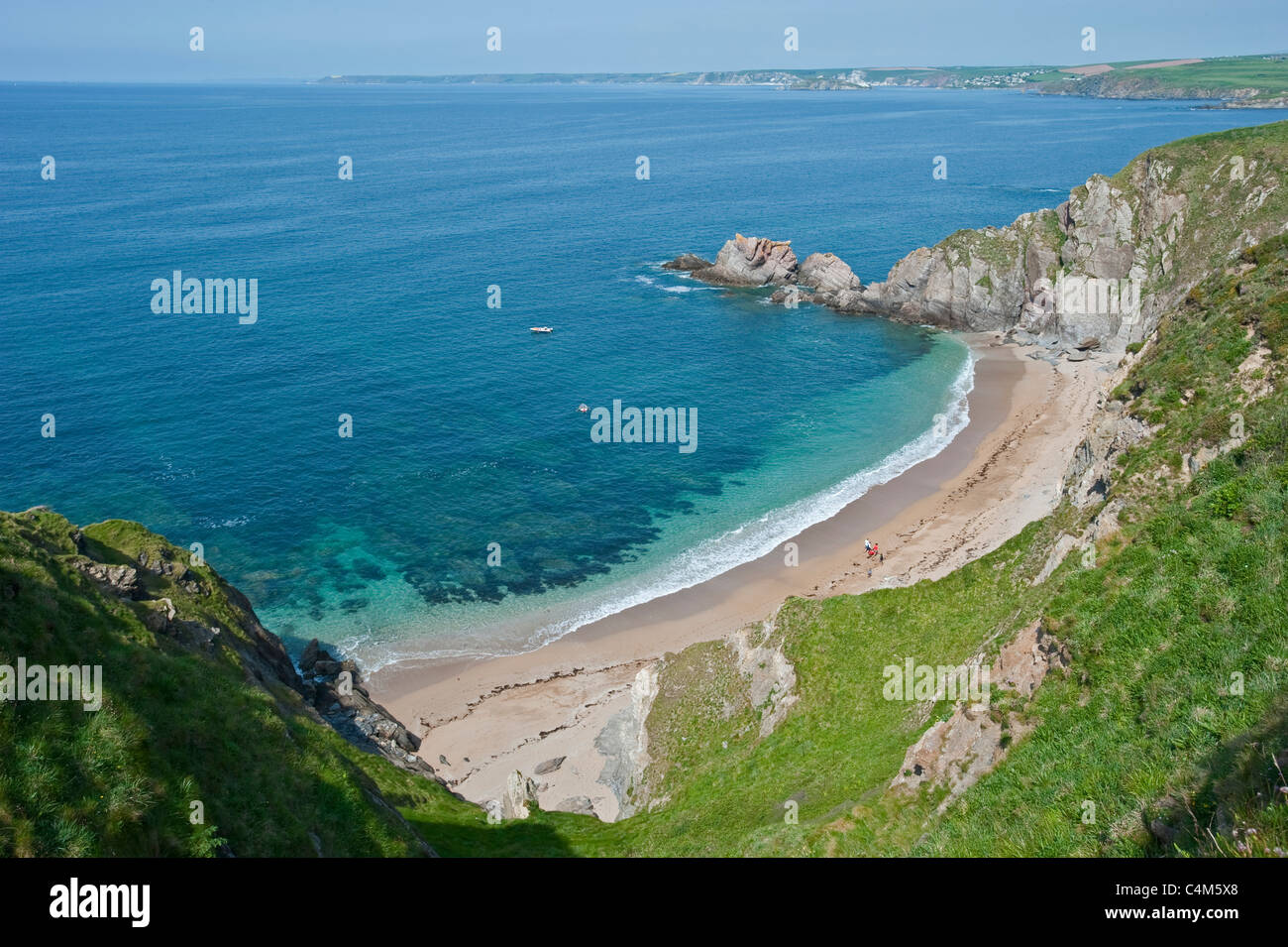 Beacon Point in Devon showing the beauty of the Devon coastline and ...