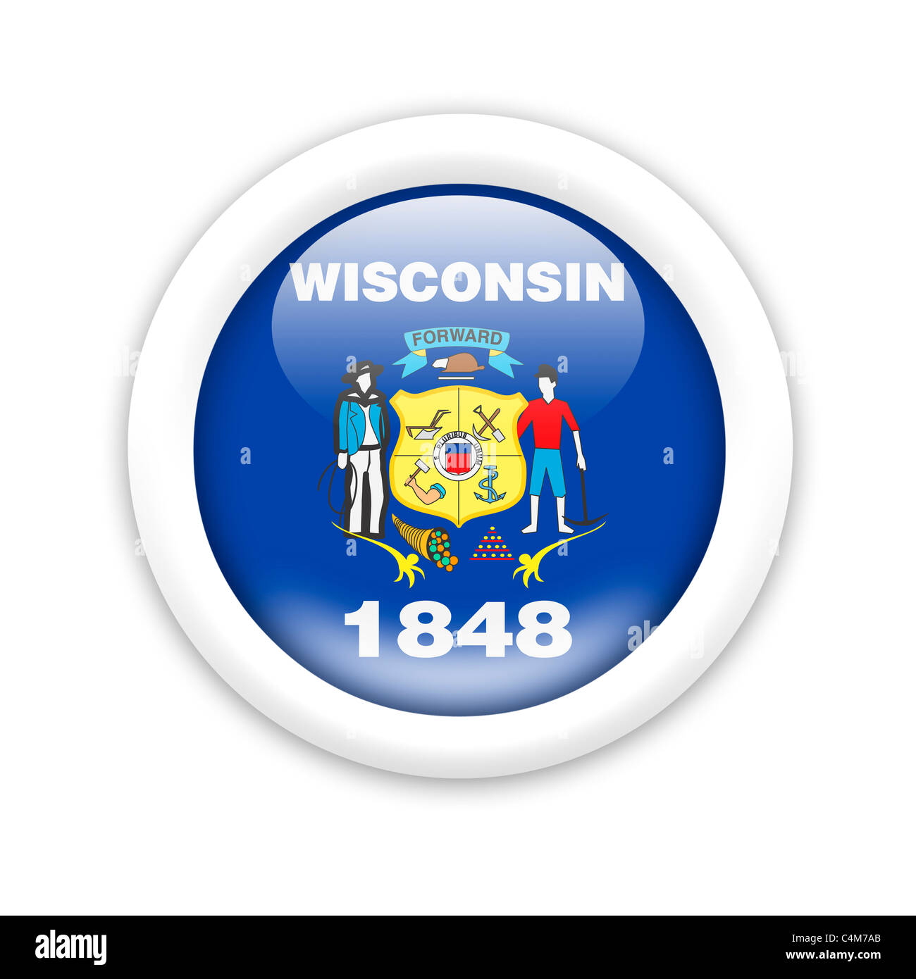 Flag of Wisconsin Stock Photo - Alamy