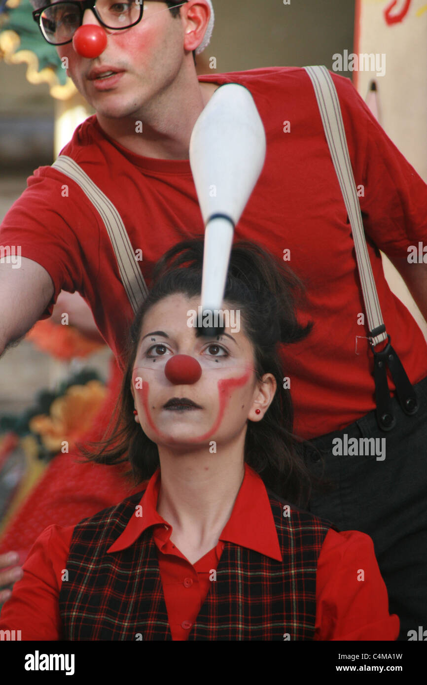 clown therapy members celebrating red nose day in rome italy Stock ...