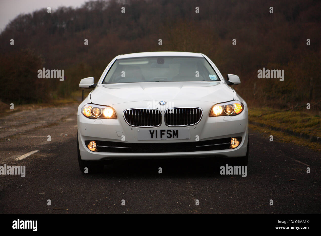 2011 BMW 5-Series 4-Door Automatic Saloon in white with Private Number ...