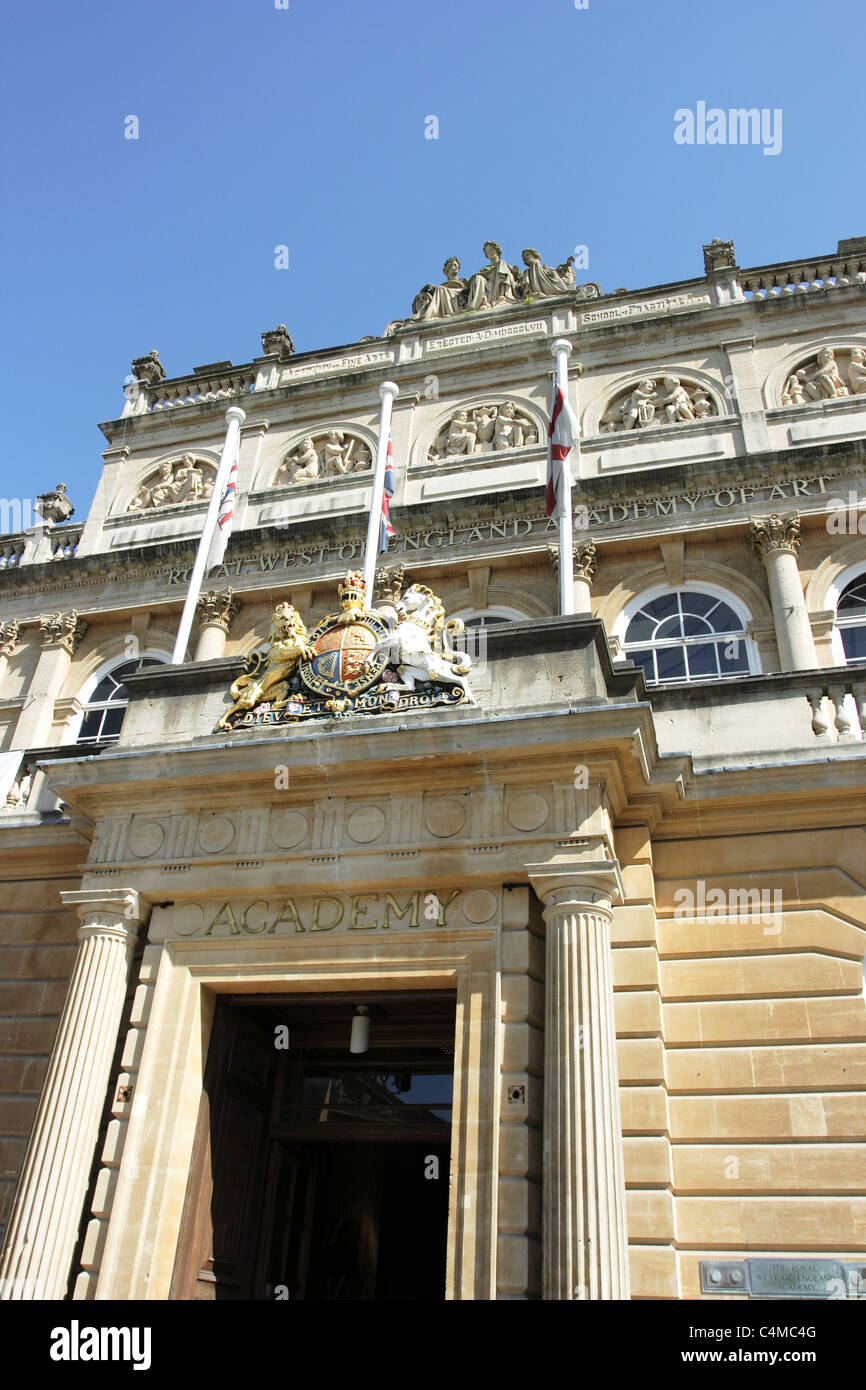 The entrance portico to the Royal West of England Academy of Art in the ...