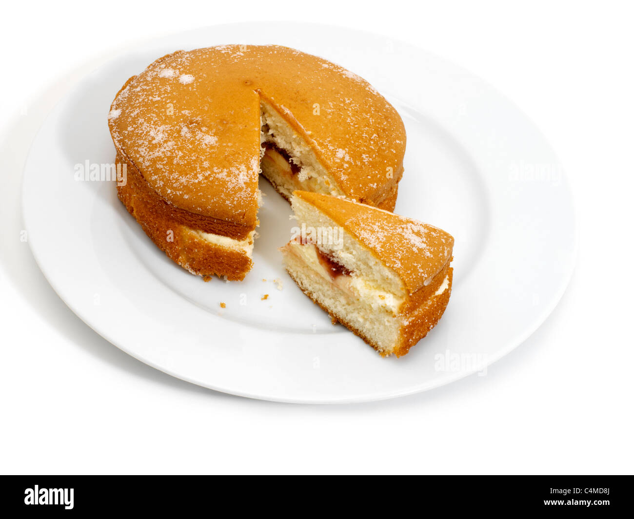 Victoria Sponge with Jam and Cream Filling Stock Photo - Alamy