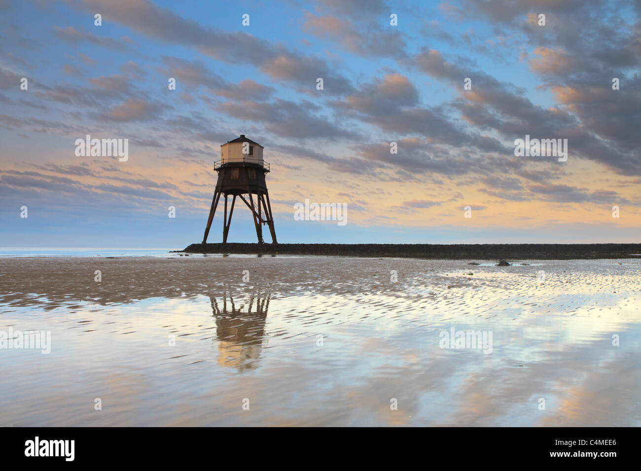 One of the unusual Victorian lighthouses at Dovercourt in England at ...