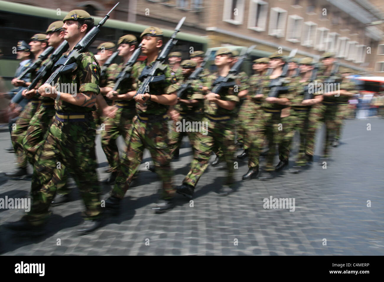 soldiers marching at the 2nd June parade in rome italy Stock Photo - Alamy