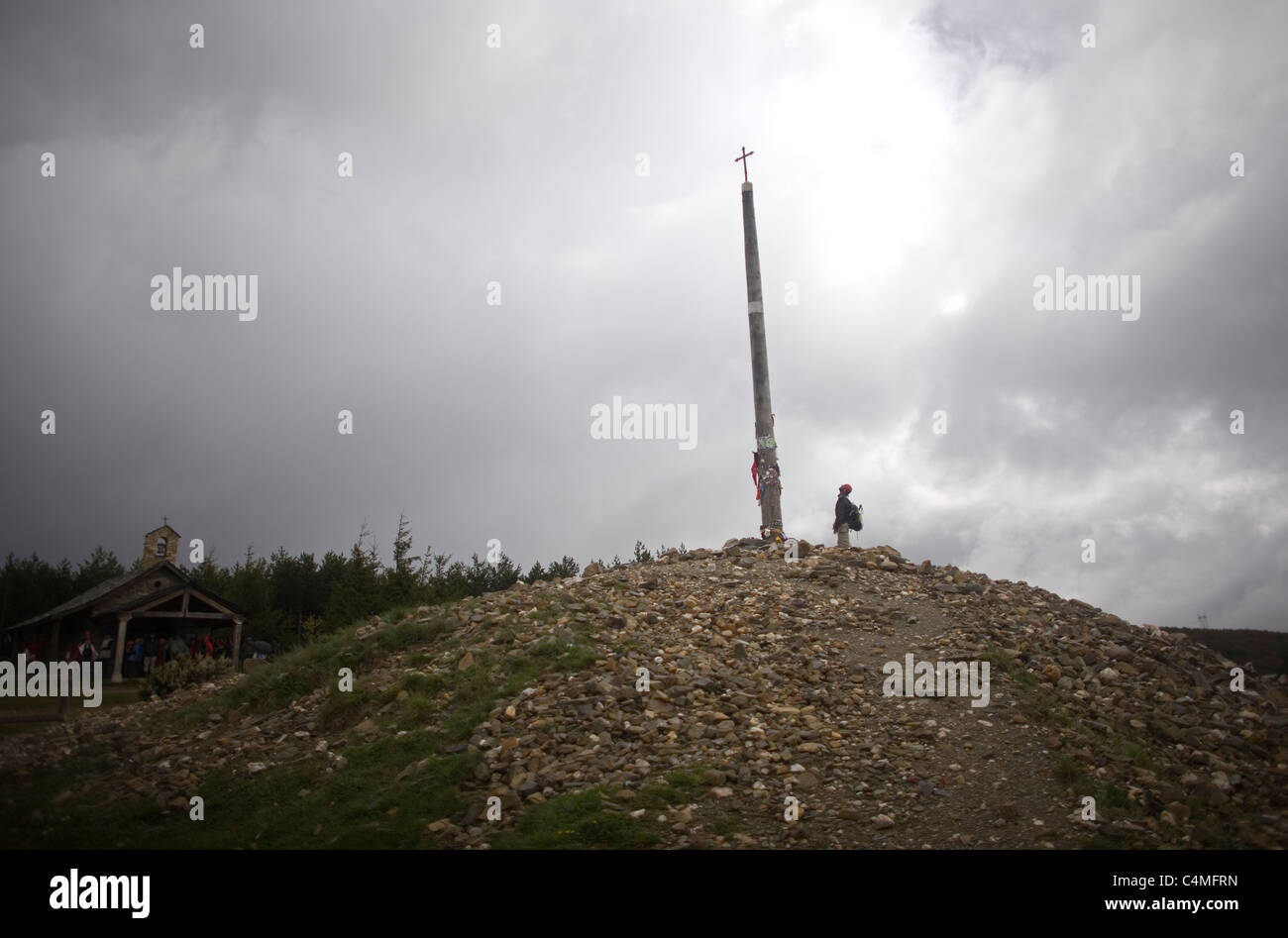 Cruz de ferro at the camino de santiago hi-res stock photography and images - Alamy