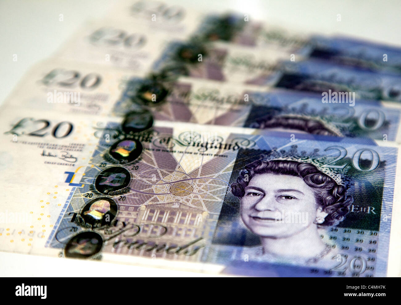 Twenty pounds Sterling banknotes, London Stock Photo - Alamy