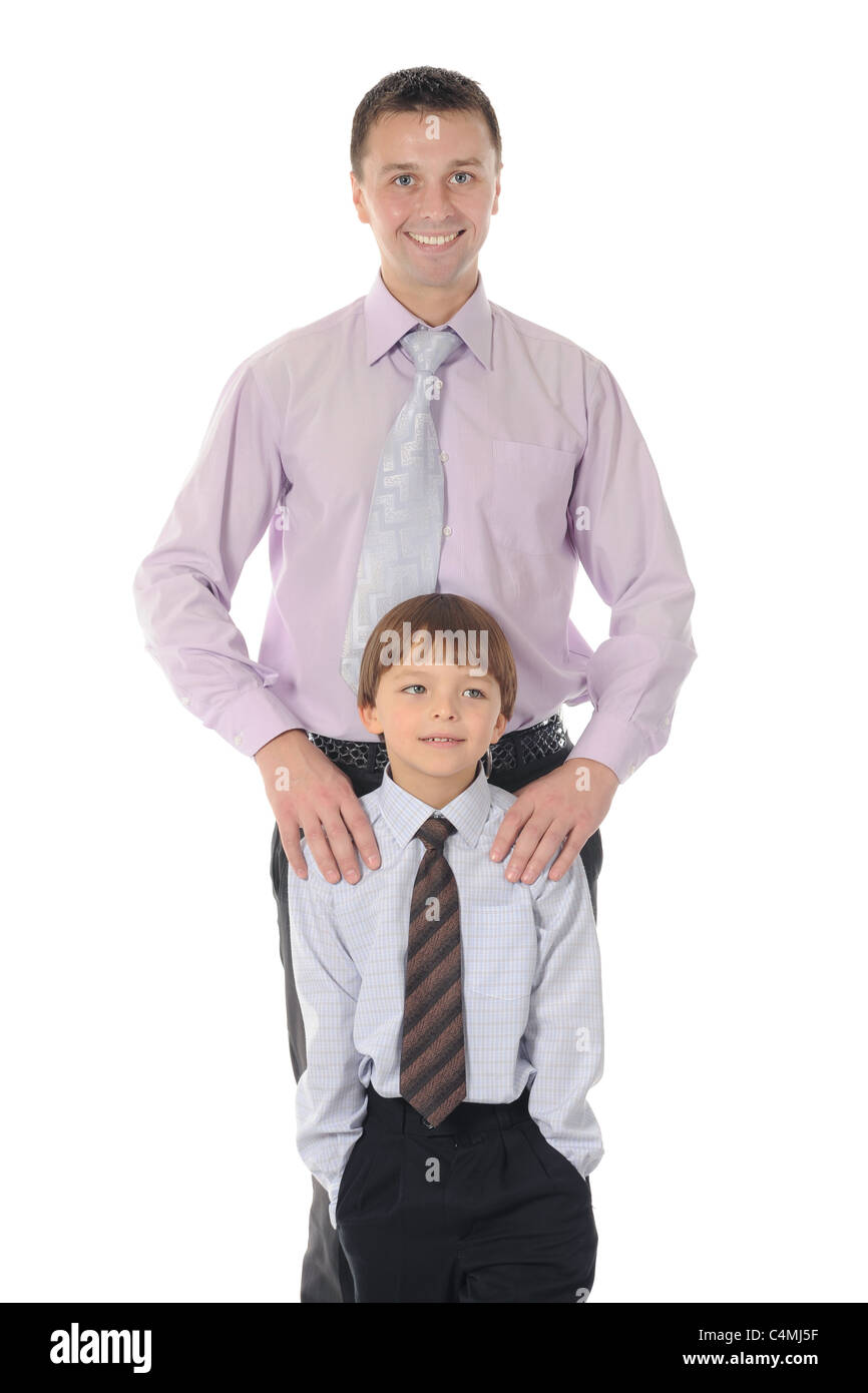 lucky son sitting on his father stretches Stock Photo - Alamy