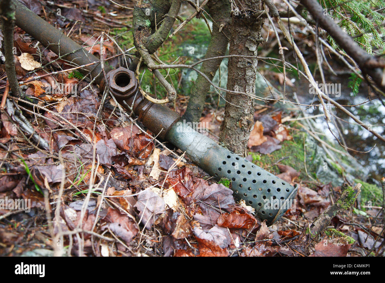 Metal water pipe filter Stock Photo - Alamy