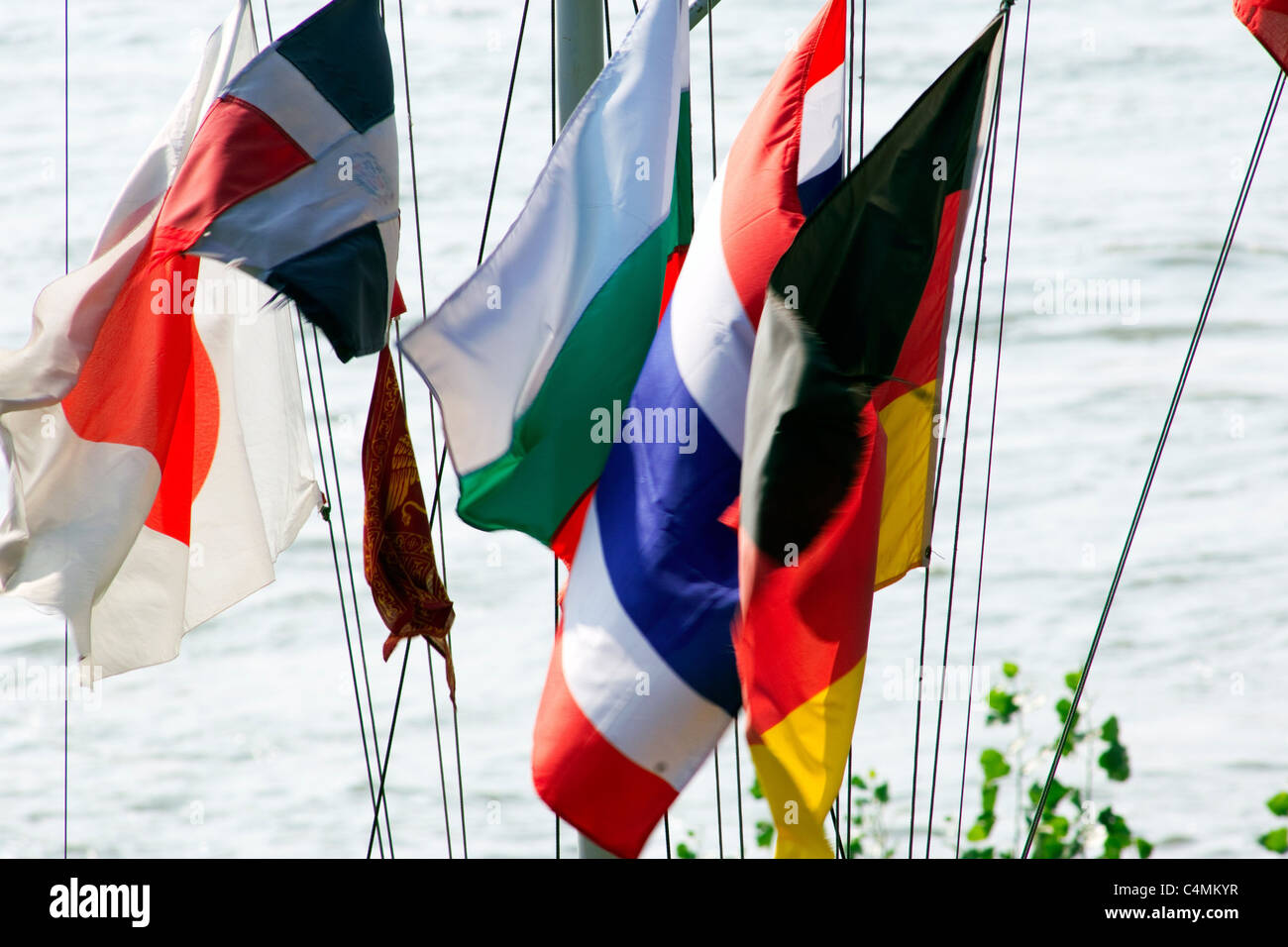 Flags in wind hi-res stock photography and images - Alamy
