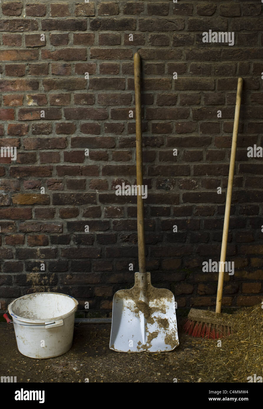 bucket and tools Stock Photo - Alamy
