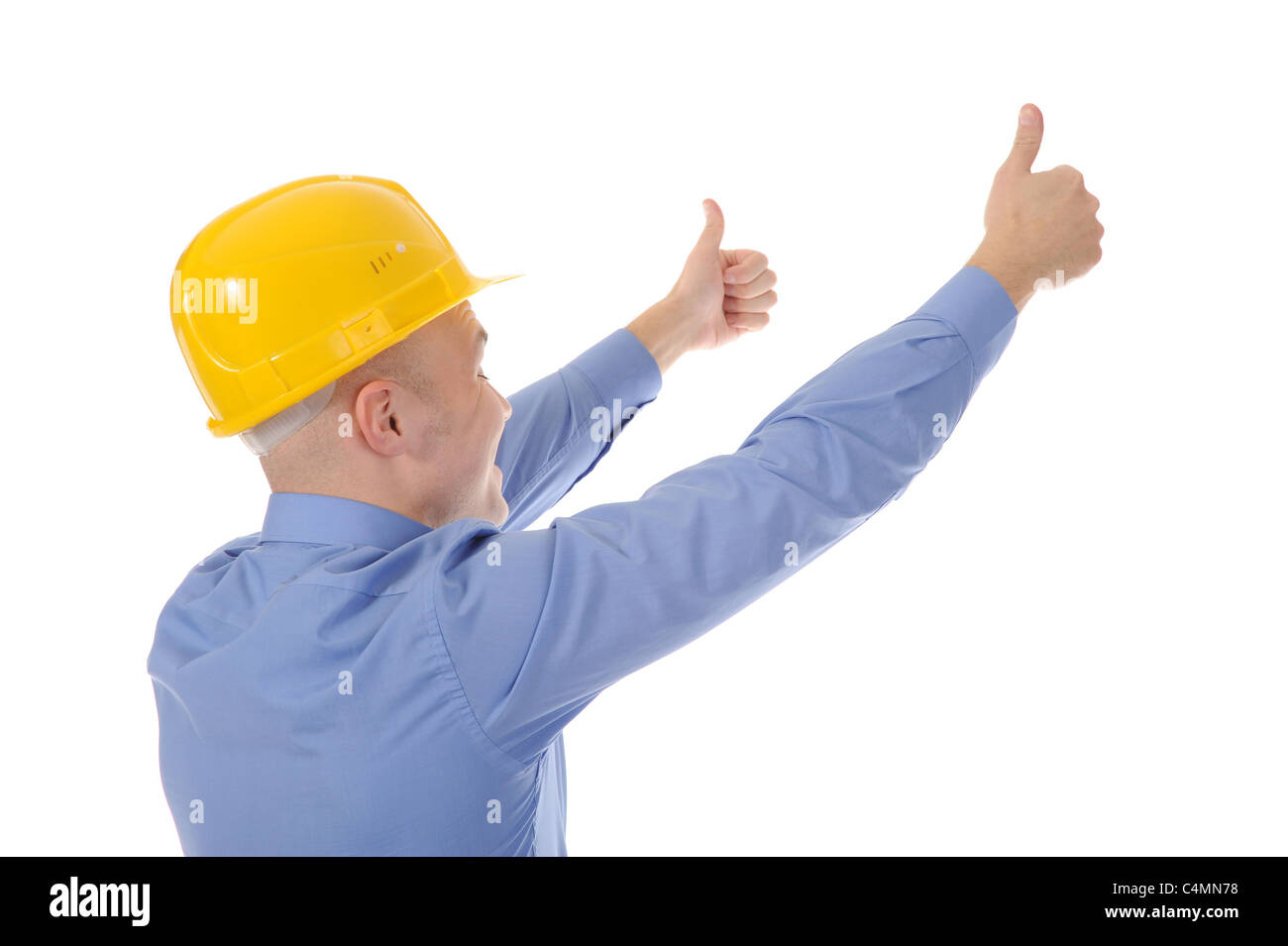 Young man in helmet on Cut Out Stock Images & Pictures - Alamy