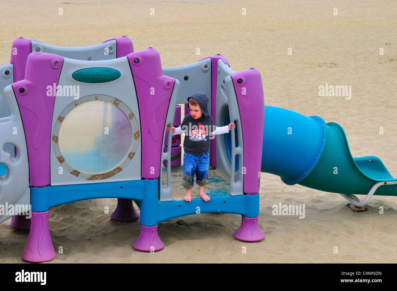 Playground at beach hi-res stock photography and images - Alamy