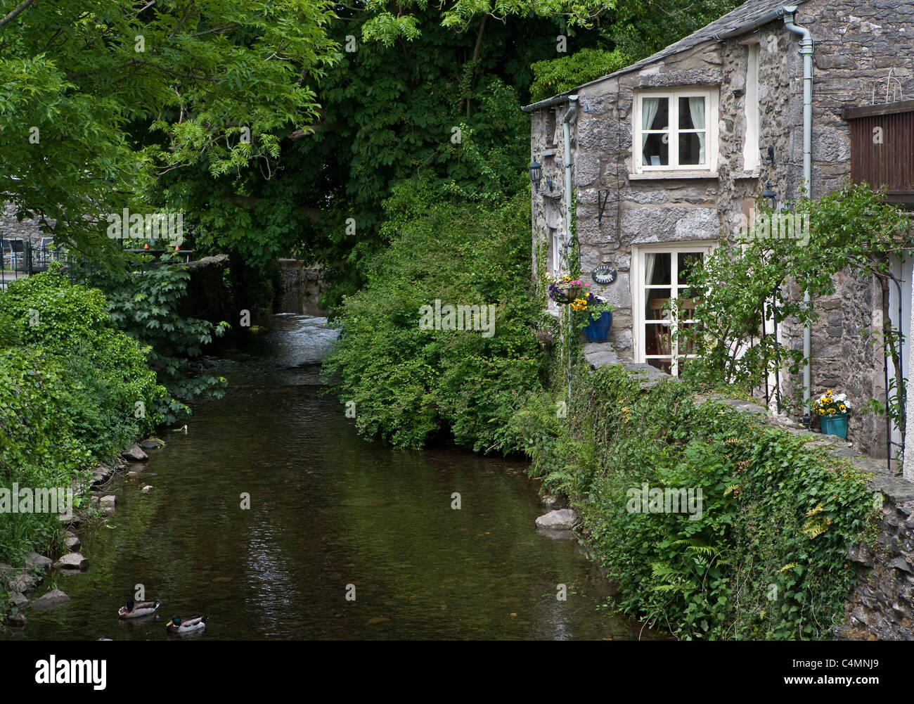 Waterside Cottage, River Eea, Cartmel, Cumbria, England Stock Photo - Alamy