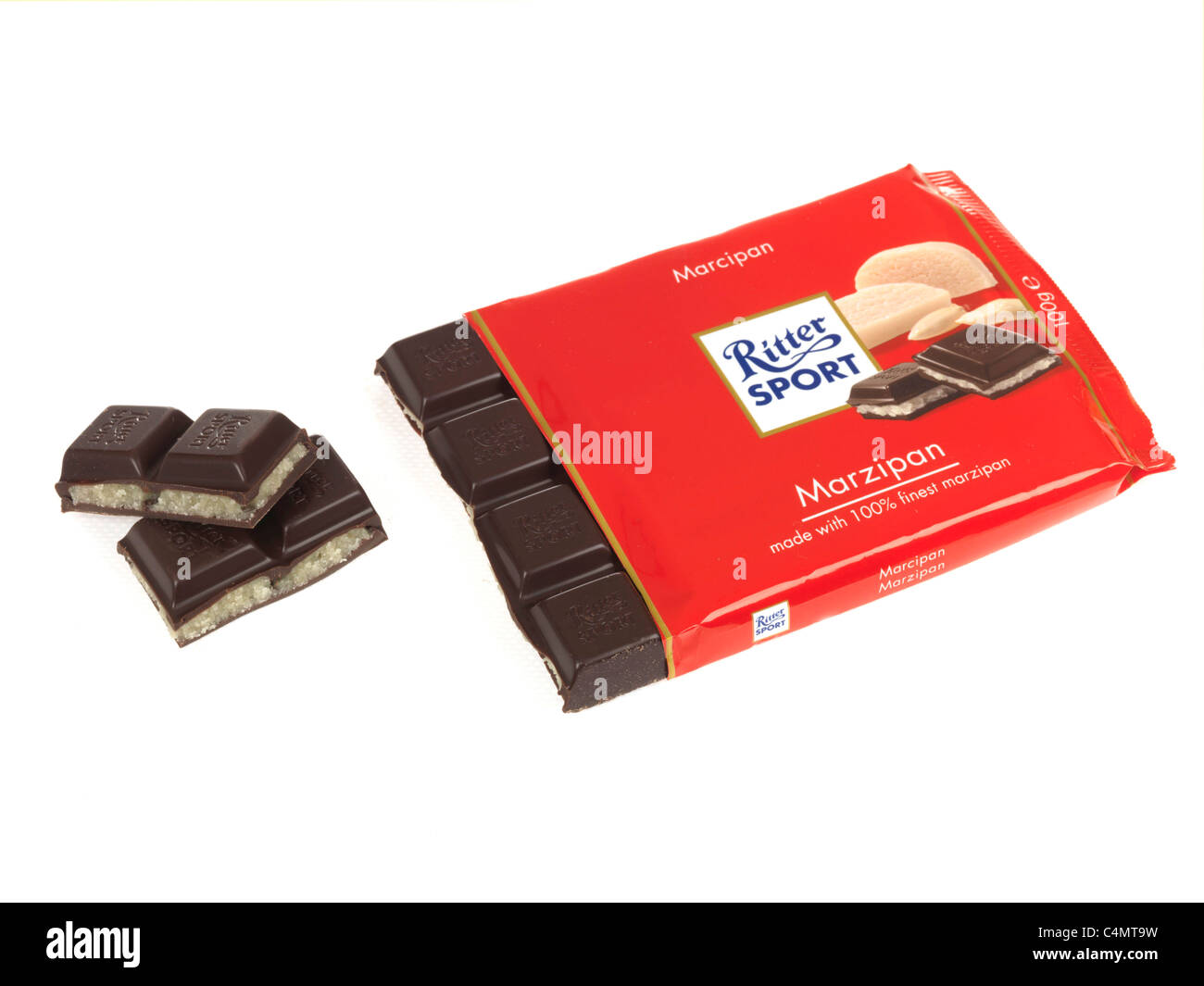 Ritter Sport Marzipan Chocolate Bar Stock Photo - Alamy