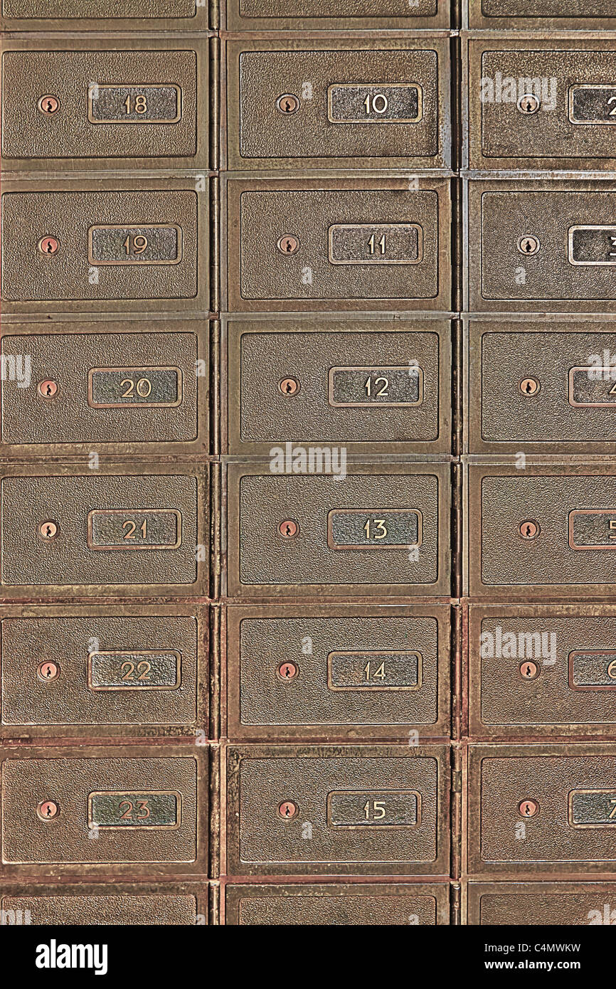 Detailansicht mehrerer Schließfächer | Detail photo of some safe ...