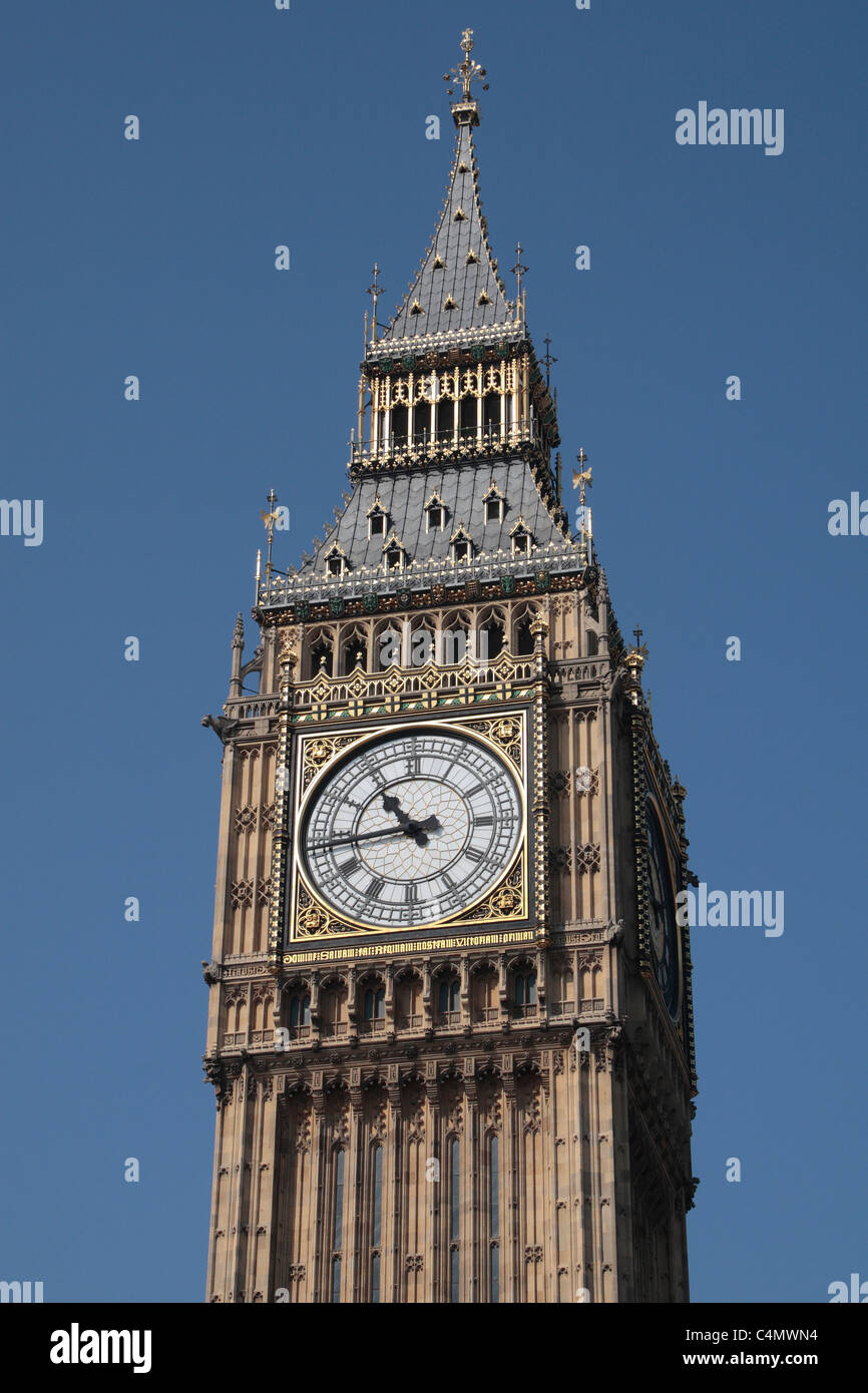 Close up of the clock face on Elizabeth Tower (St Stephen's Tower or ...