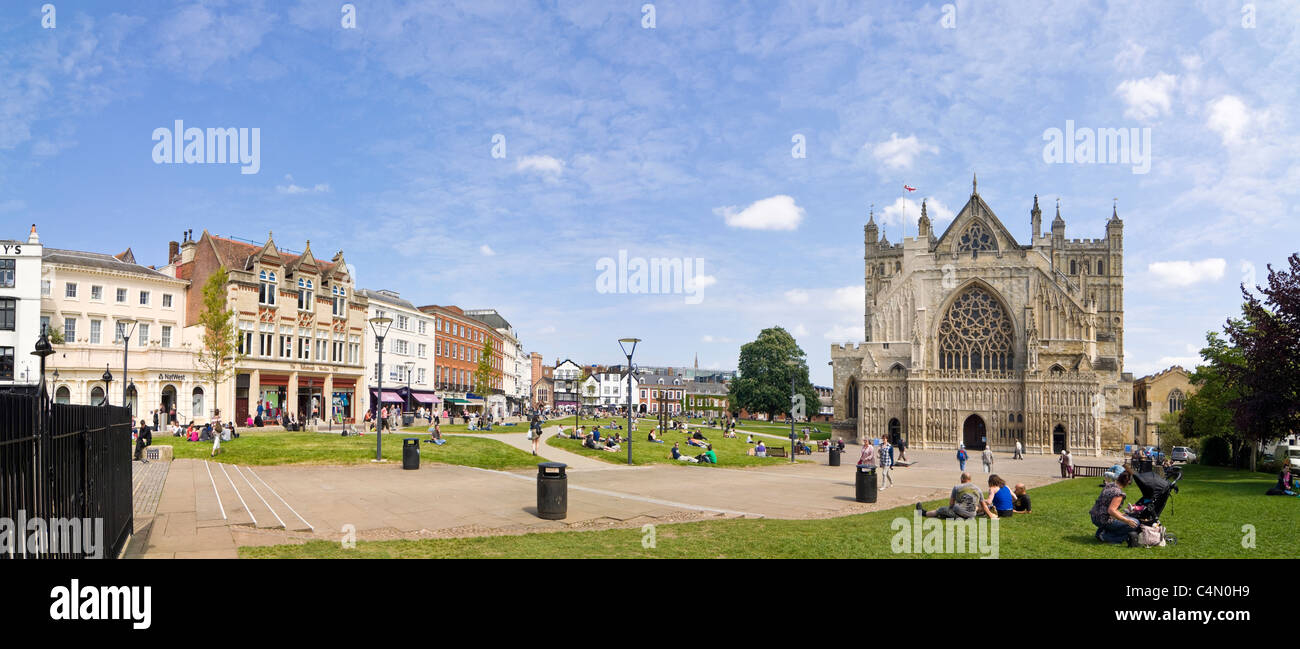 Exeter cathedral west front hi-res stock photography and images - Alamy