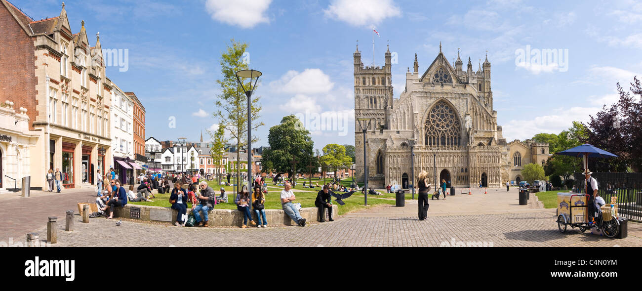 Exeter cathedral green hi-res stock photography and images - Alamy