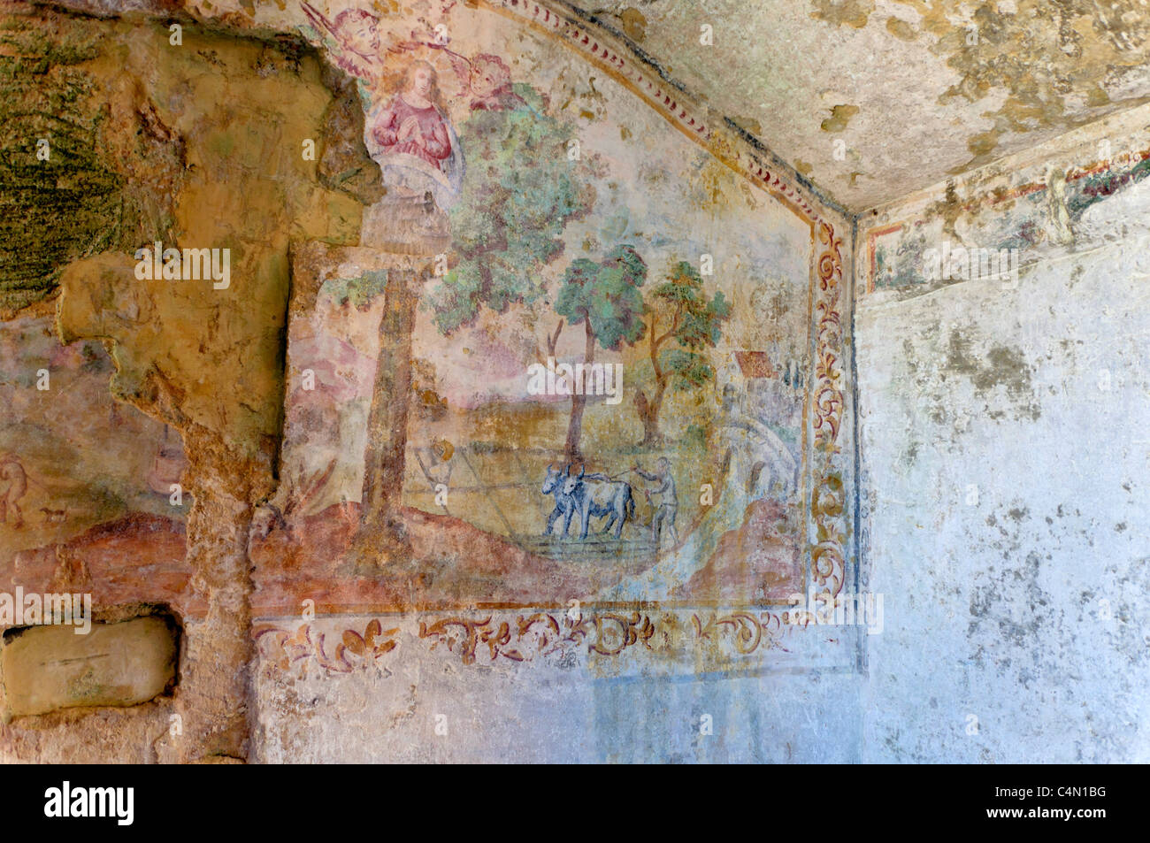 Convicinio di San Antonio, Sassi Caveoso, Matera. Farming scenes in ...