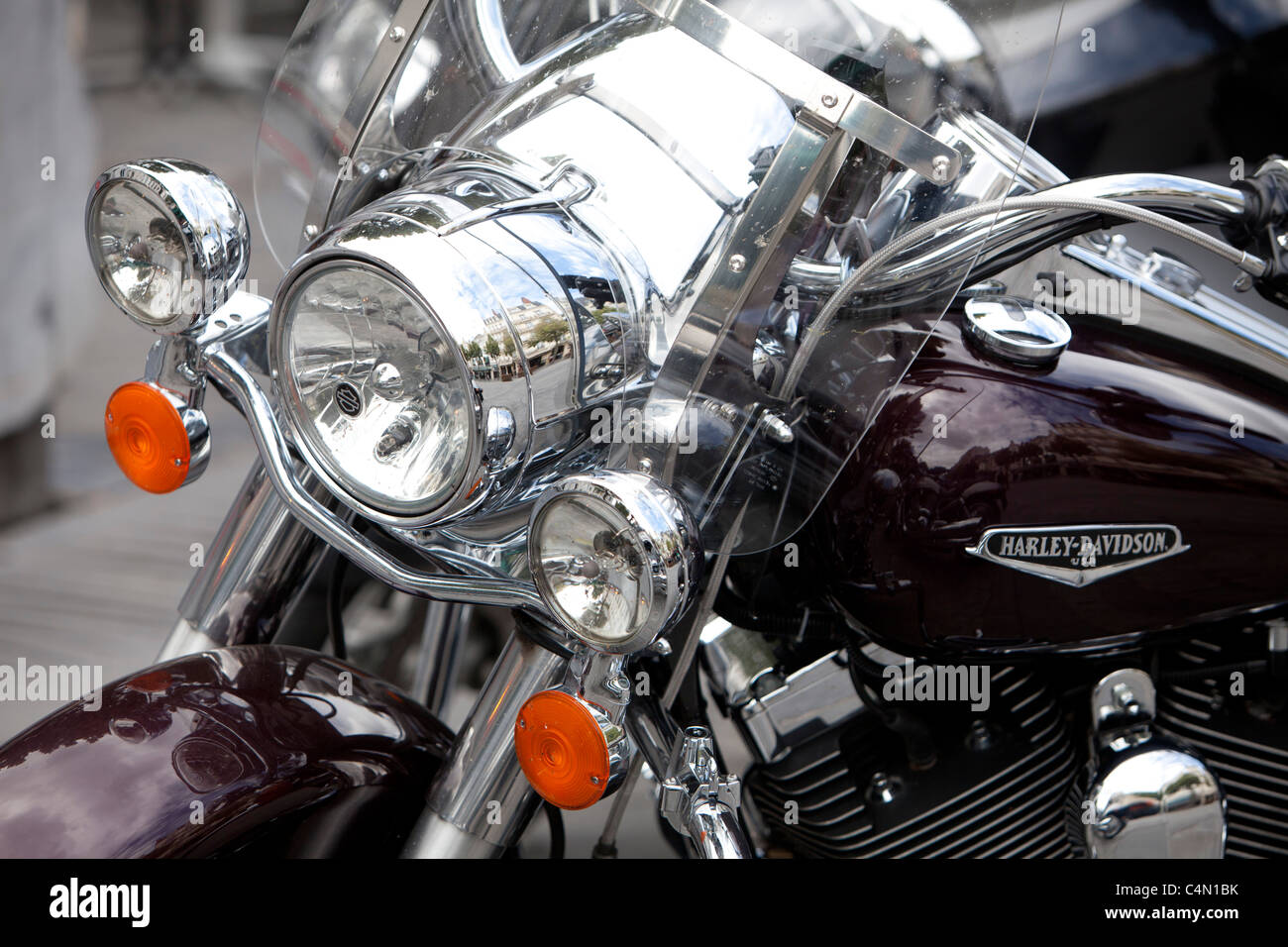 motorcycle light transport vehicle harley davidson Stock Photo - Alamy