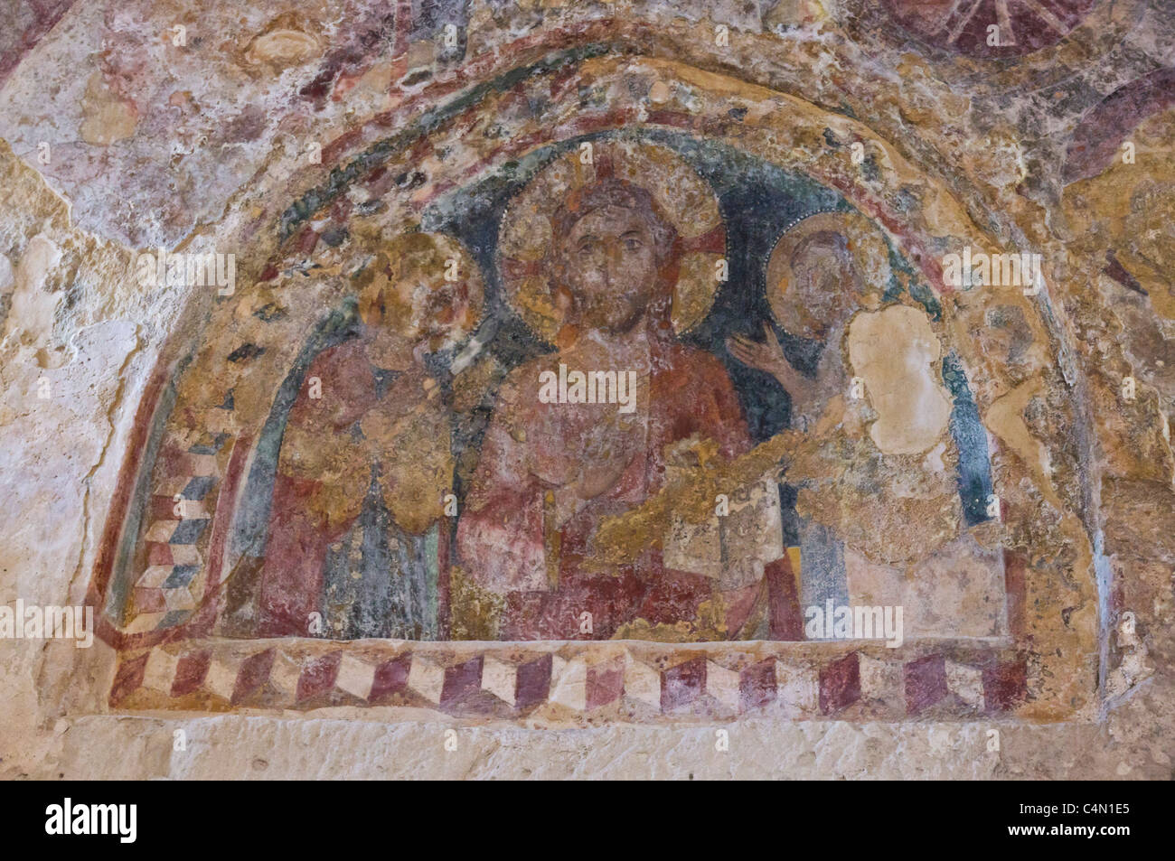 Convicinio di San Antonio, Sassi Caveoso, Matera. Christ Pantocrator ...