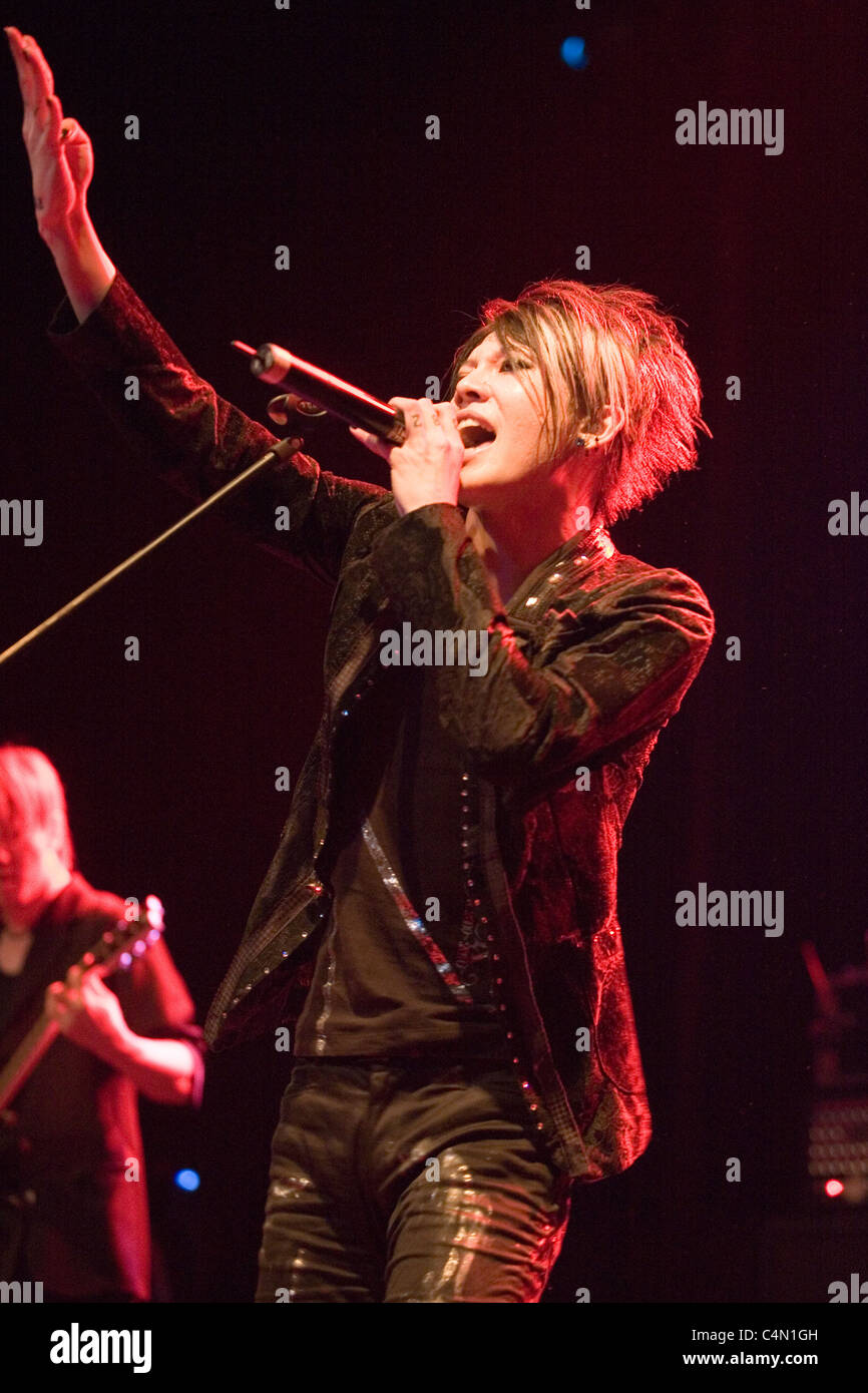 Japanese singer, Miyavi perform on the concert in Budapest, Hungary ...