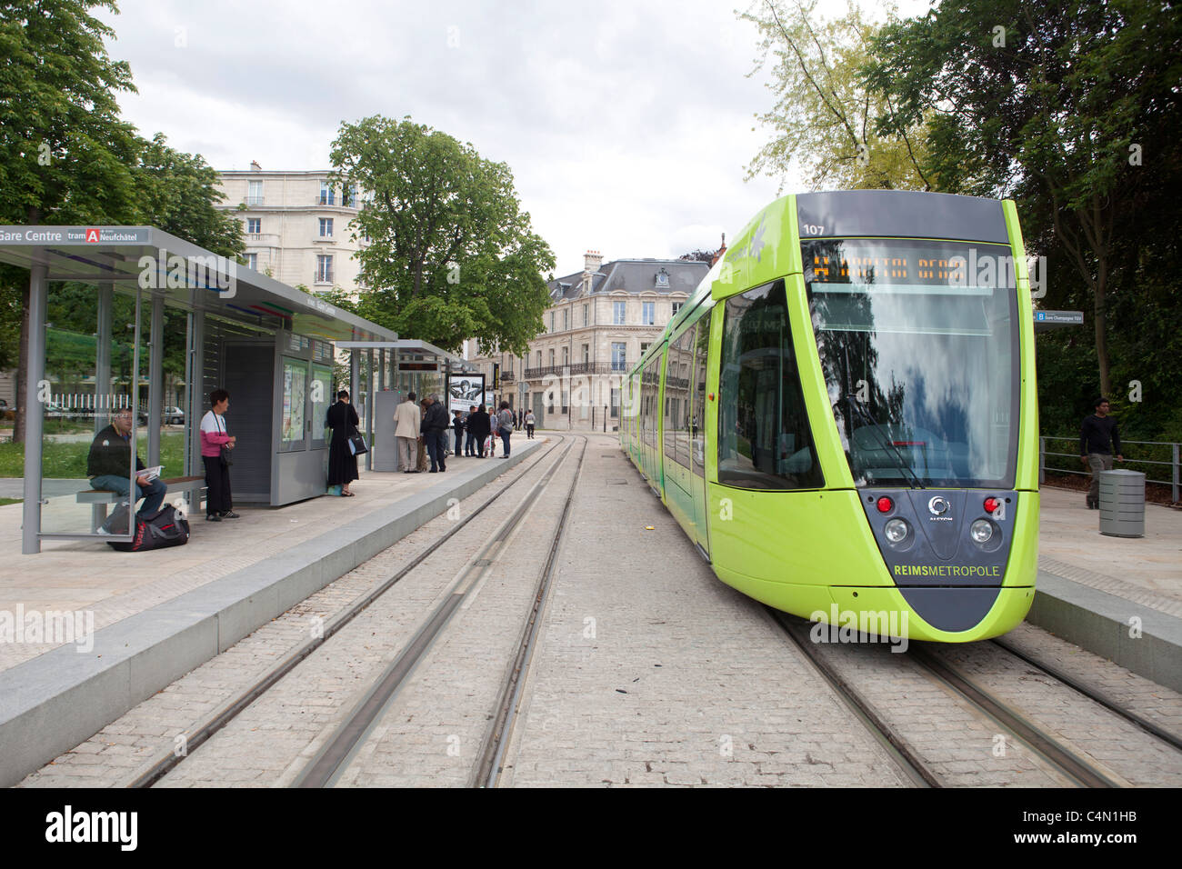 Tramway reims france train rail hi-res stock photography and images - Alamy