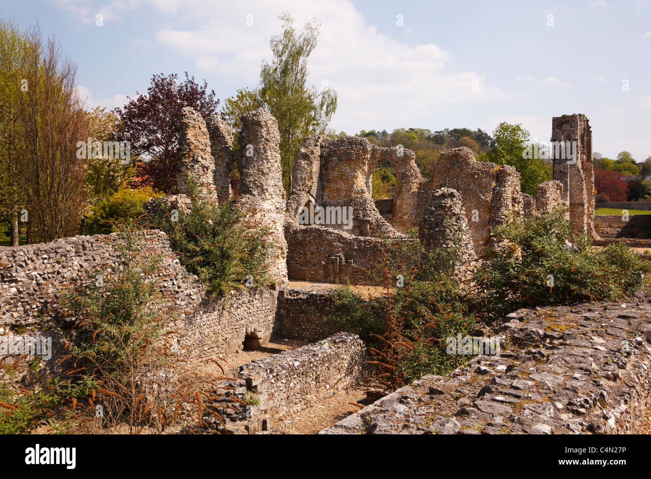 Wolvesey Castle ruins, Winchester, Hampshire, England Stock Photo - Alamy