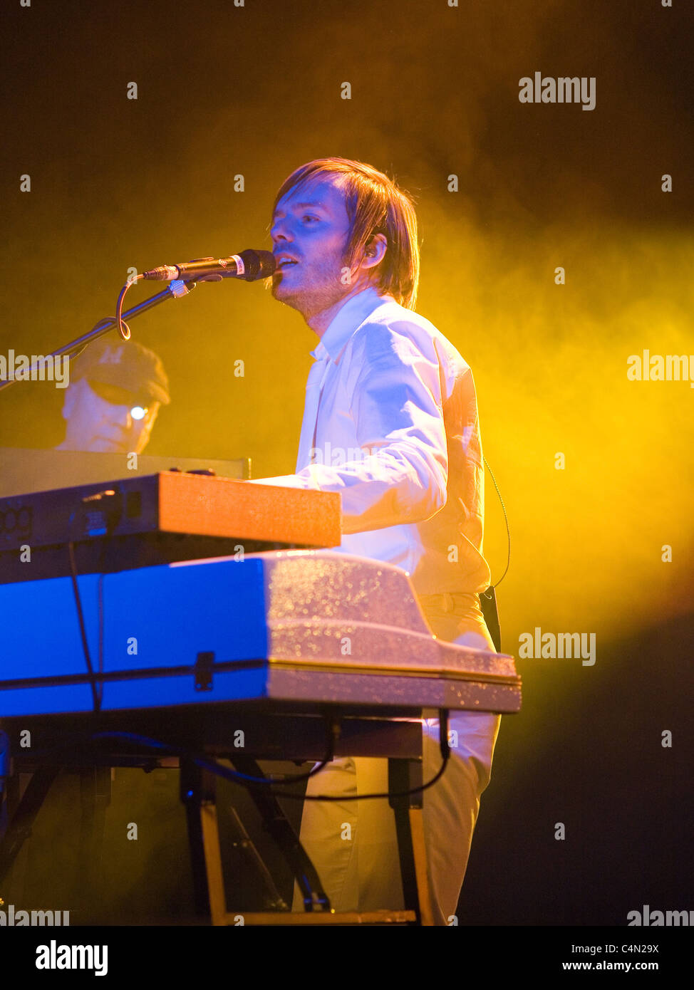 Members of the AIR band perform on the concert in Budapest, Hungary ...
