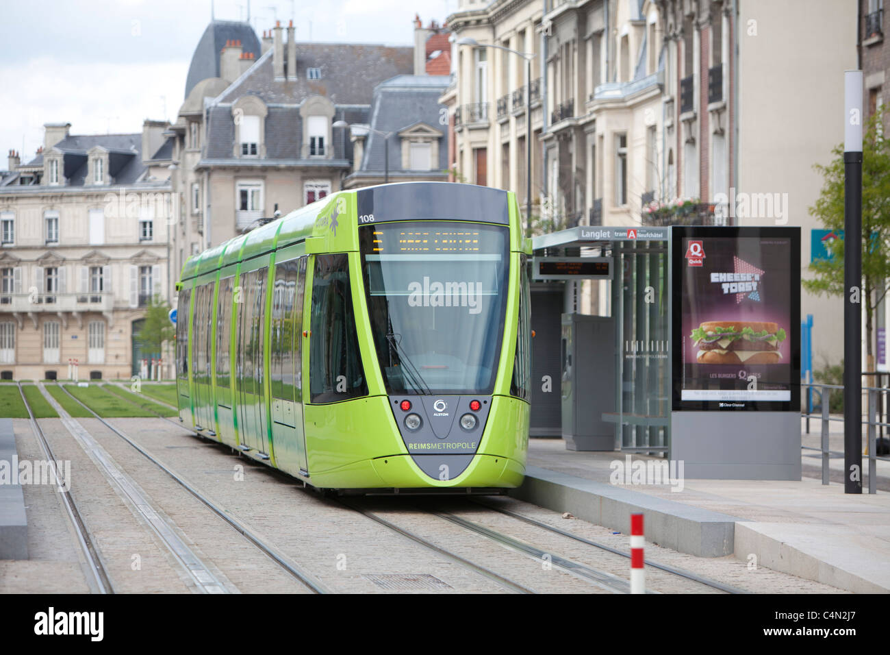 Tram circulating through the city of Reims in France Stock Photo - Alamy