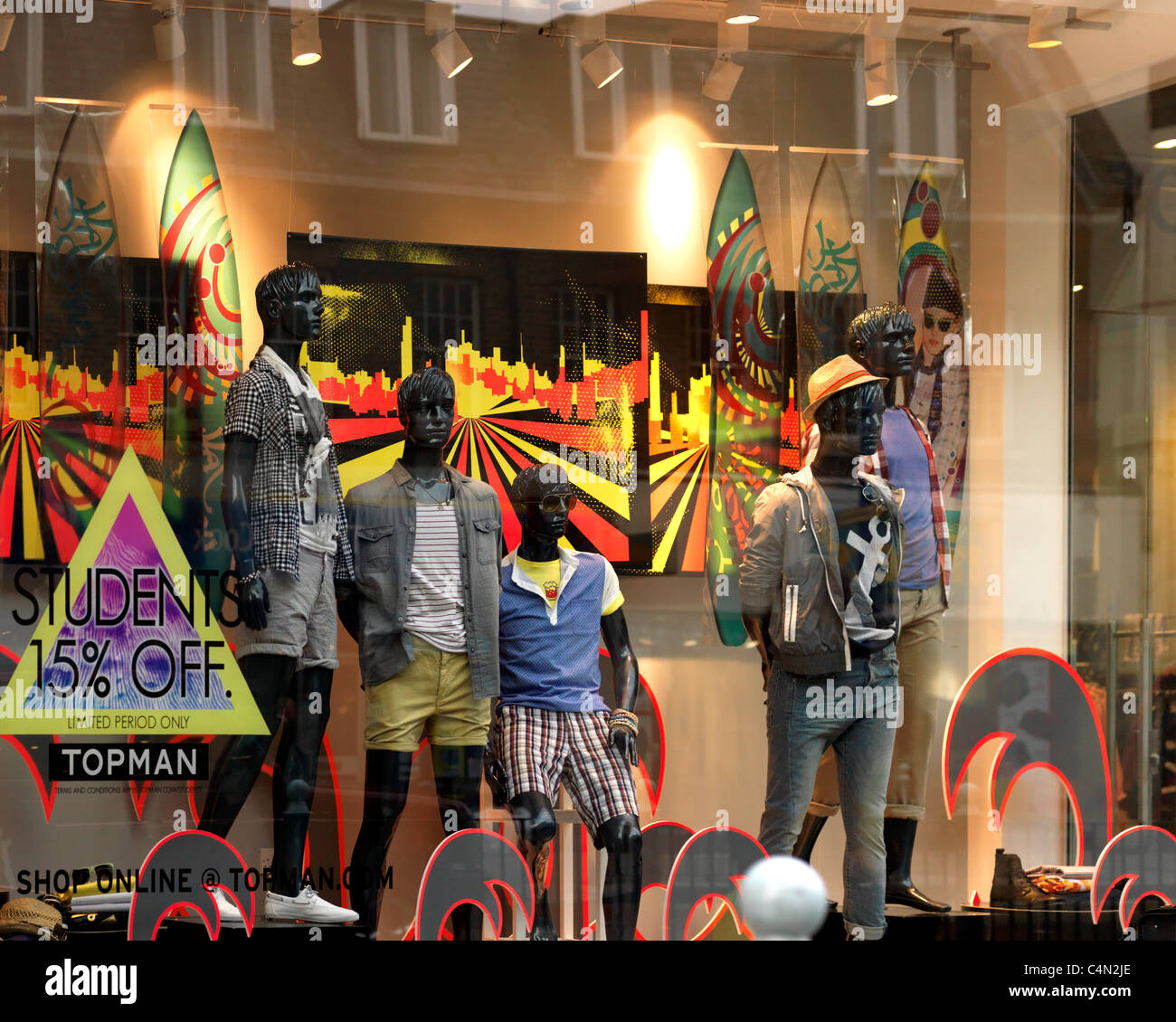 Mannequins In Topman Shop Window Stock Photo - Alamy