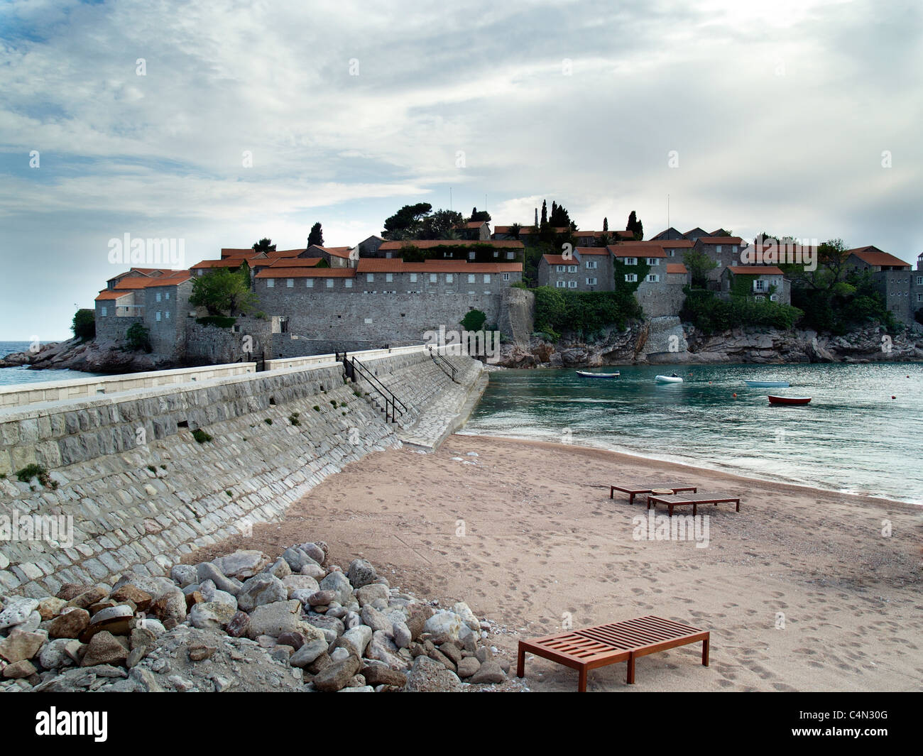 St. Stefan (Sveti Stefan) HDR at sunset Stock Photo - Alamy