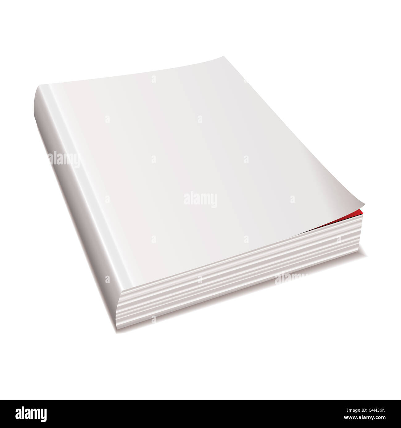 Blank white paper back book with shadow spine Stock Photo - Alamy