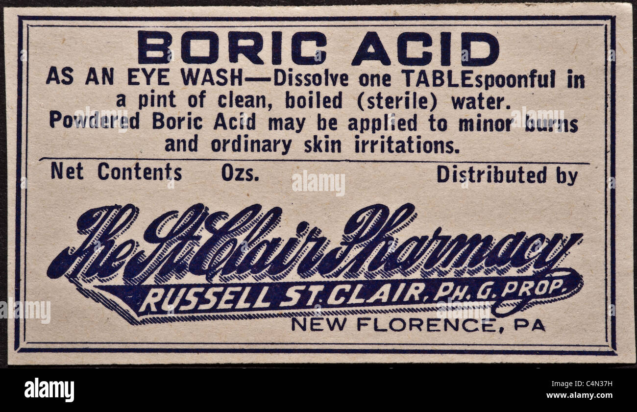 Antique prescription drug label Stock Photo - Alamy