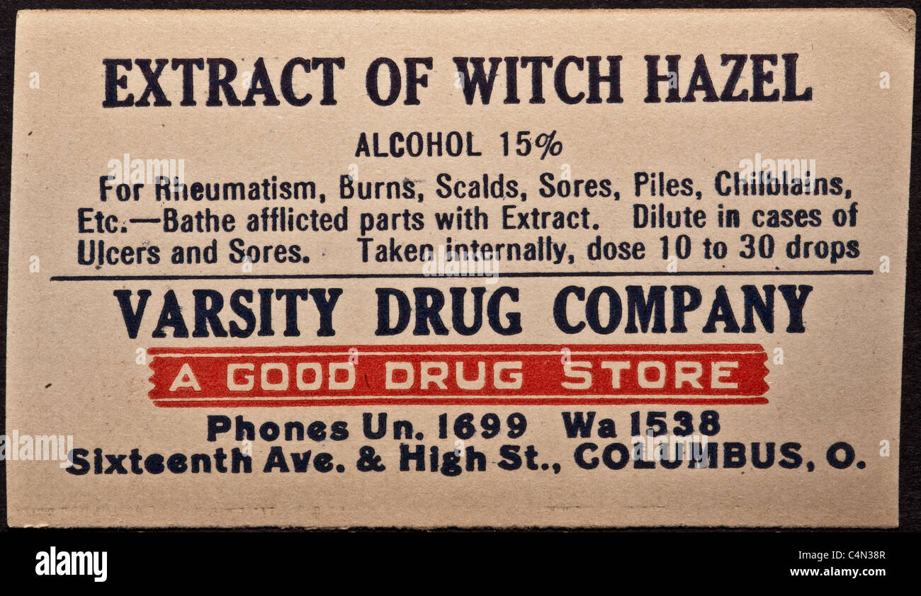 Antique prescription drug label Stock Photo - Alamy