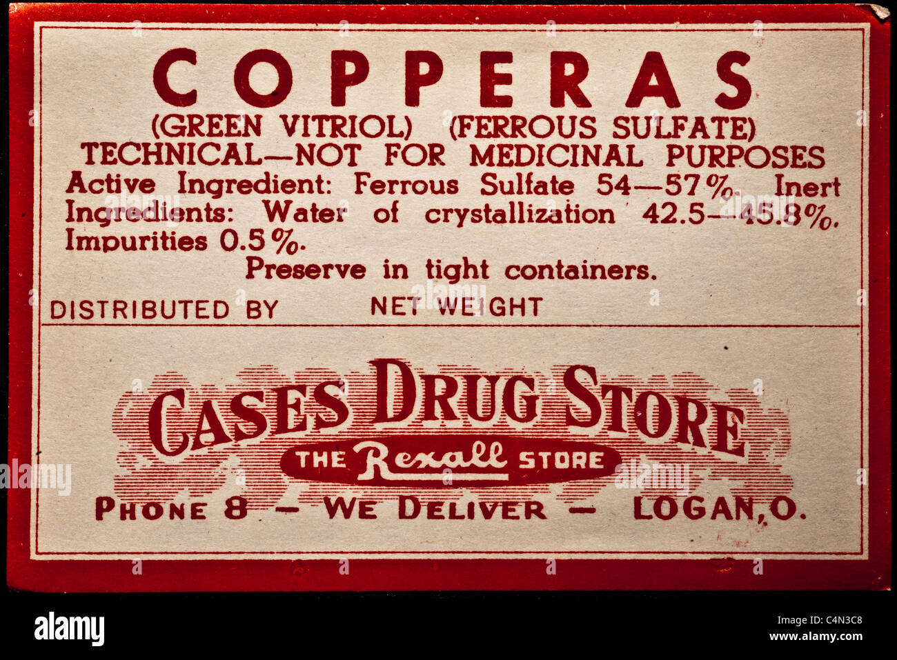 Antique prescription drug label hi-res stock photography and images - Alamy