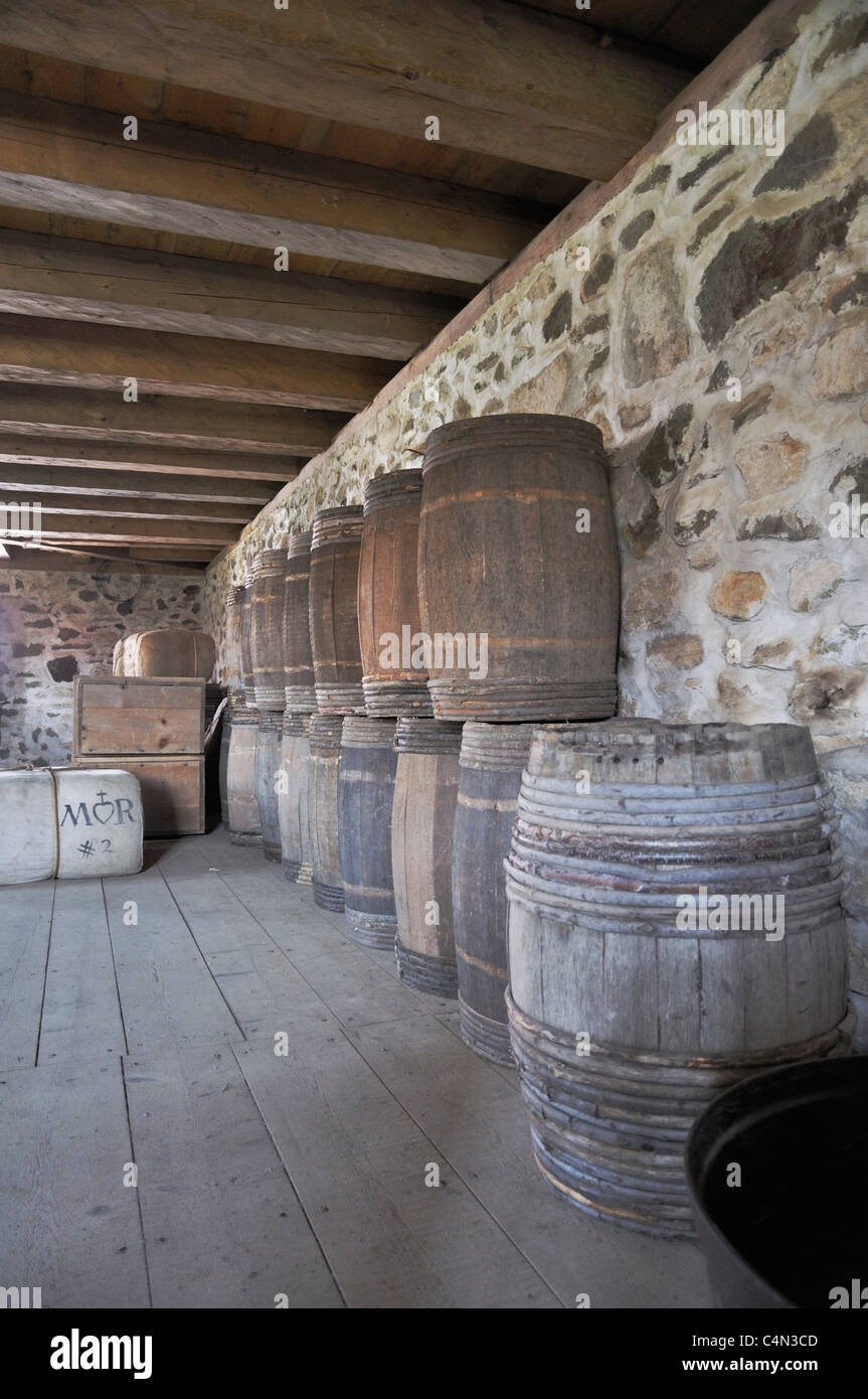 Old Storage Barrels - Fortress of Louisbourg Stock Photo - Alamy