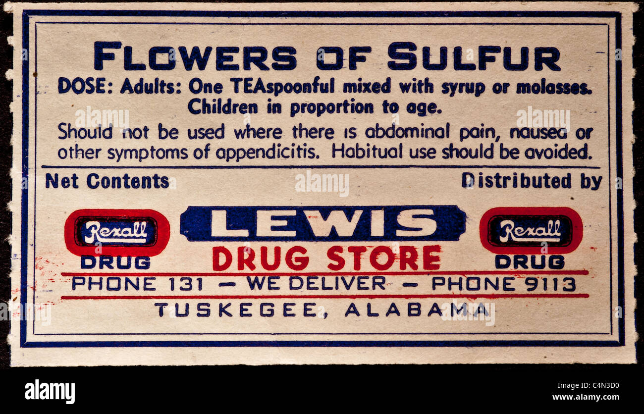 Antique prescription drug label Stock Photo - Alamy